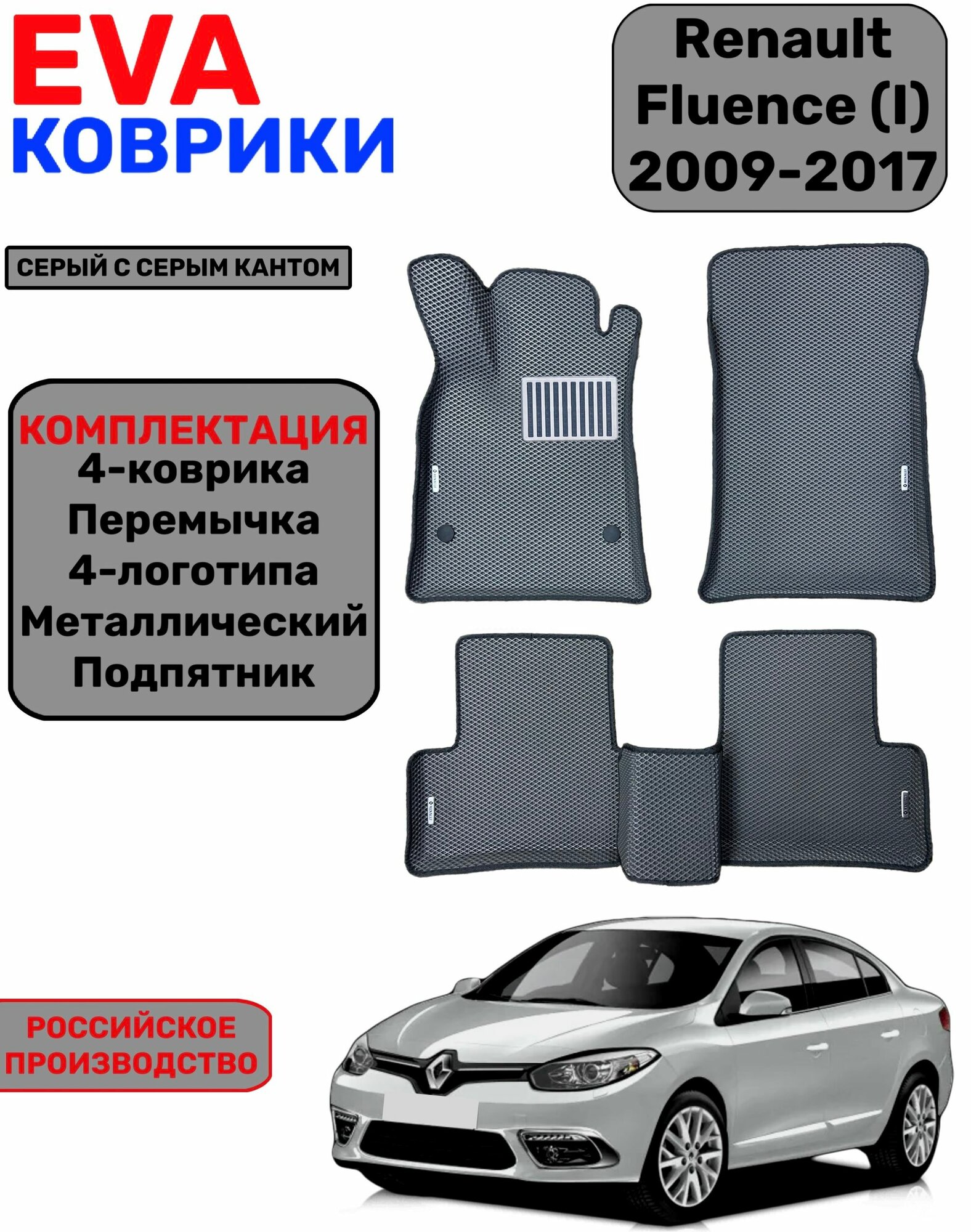 Комплект EVA с бортами для RENAULT FLUENCE I 2009-2017/рено флюенс