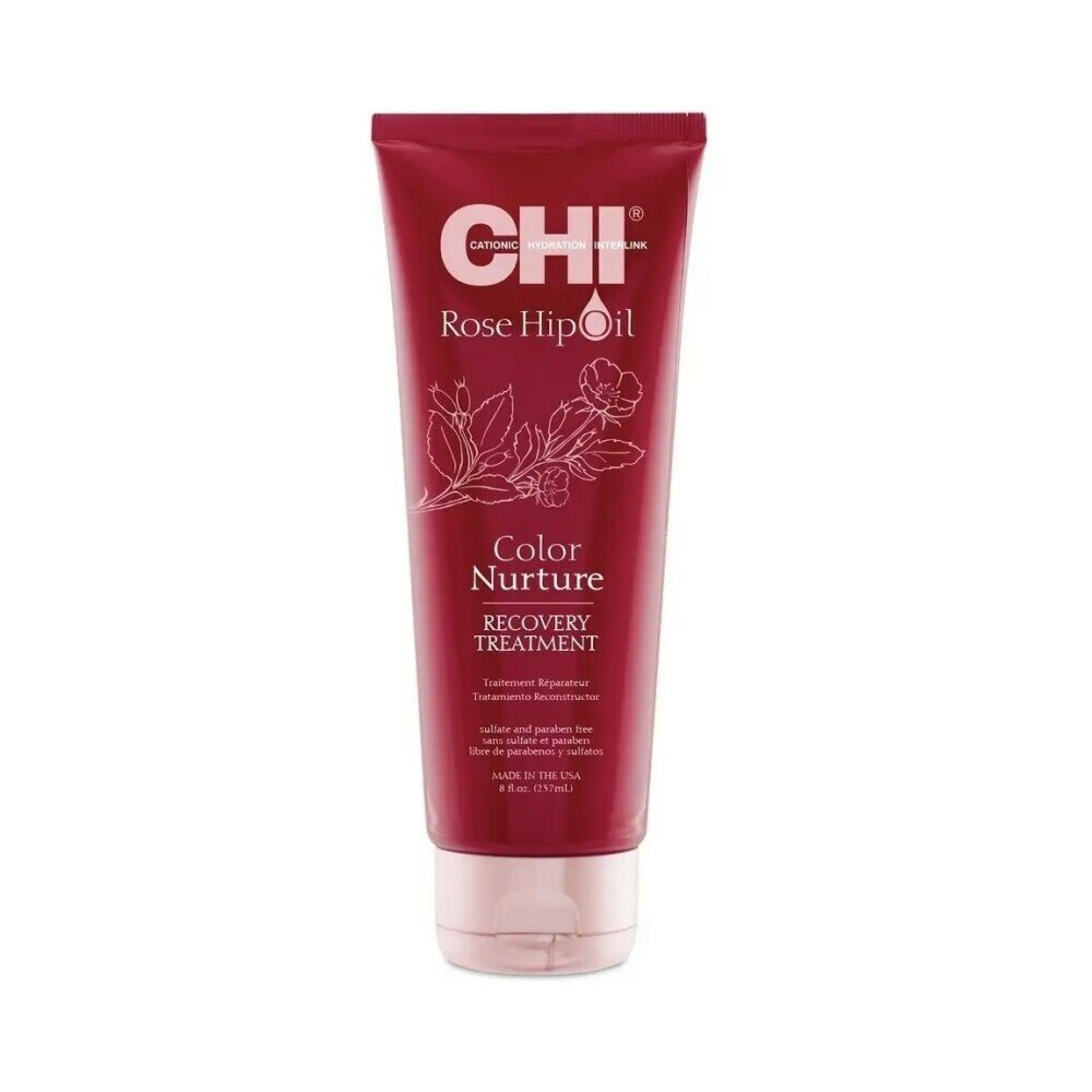 CHI Rose Hip Oil Recovery Treatment Маска с маслом шиповника для окрашенных волос, 237 мл