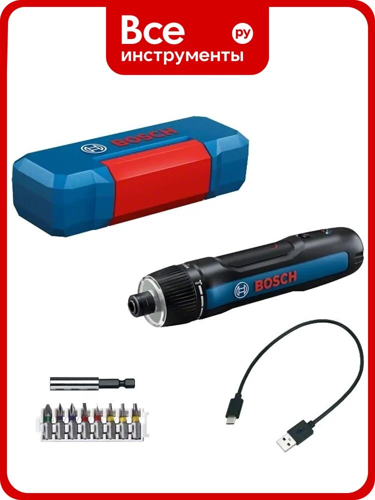 Аккумуляторная отвертка Bosch GO 3, кейс + набор бит 06019H2201