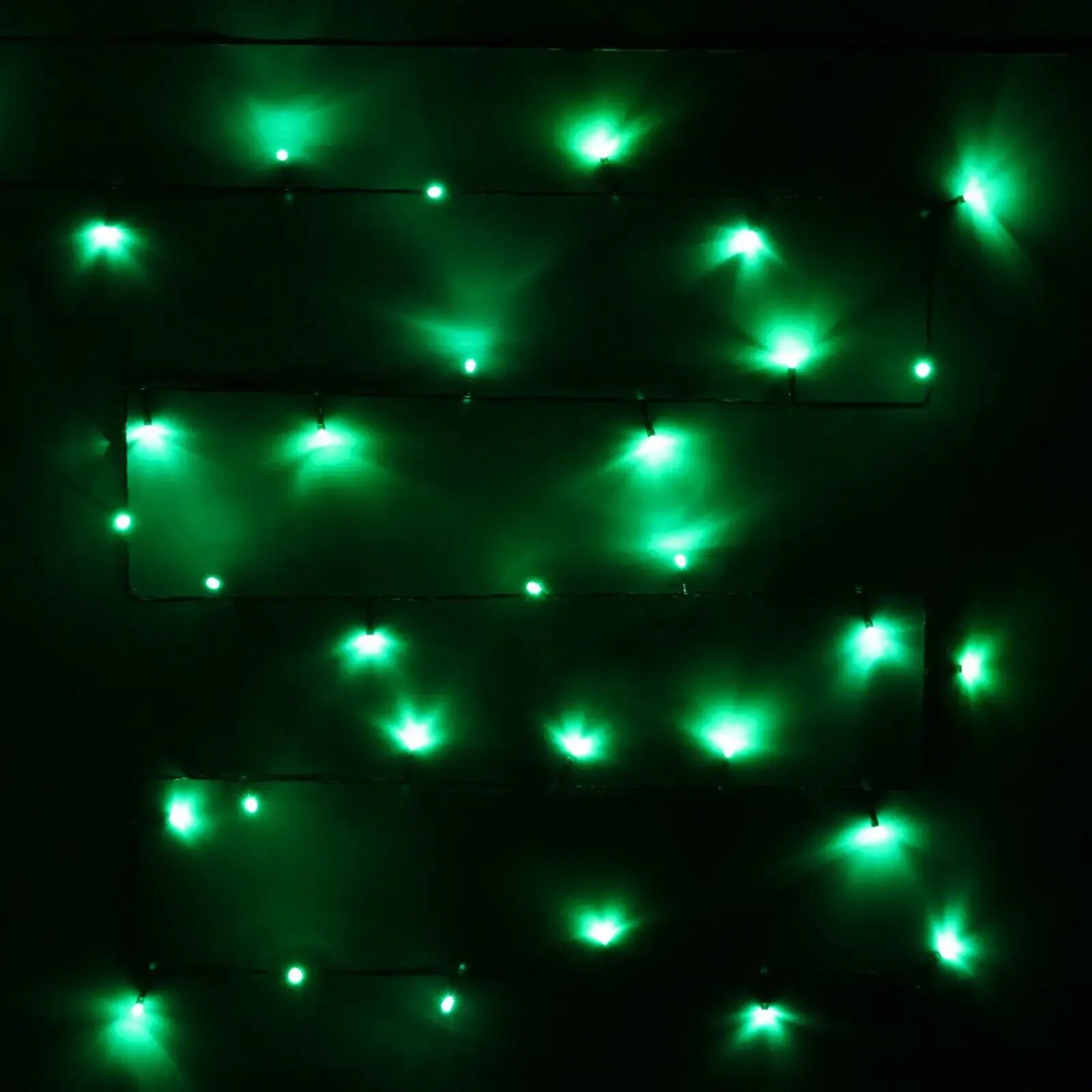 Гирлянда для дома 1,5м 12 ламп LED зелёный пров,8 реж, IP-20, Зелёный