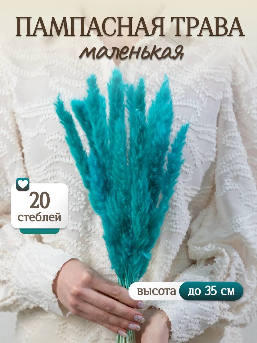 Пампасная трава мини 20 шт сухоцветы для декора