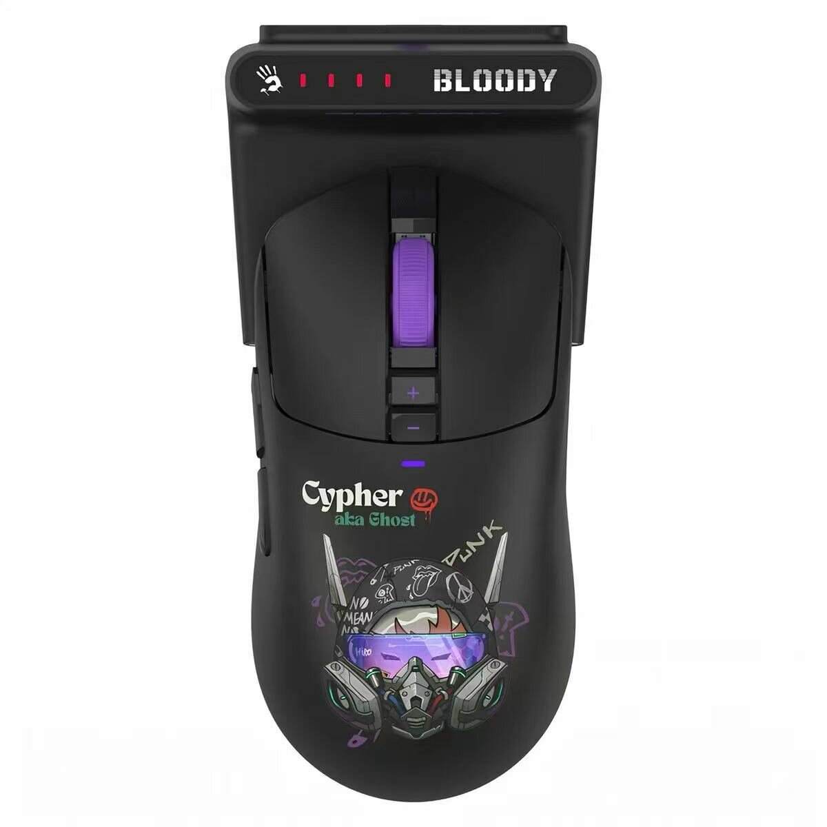 Мышь A4Tech R72Pro, Проводная, для правой руки, Эргономичный дизайн，черно-фиолетовый