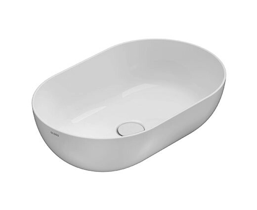 Раковина накладная GLOBO T-EDGE B6O54BI, размер 54х36 см, цвет Bianco