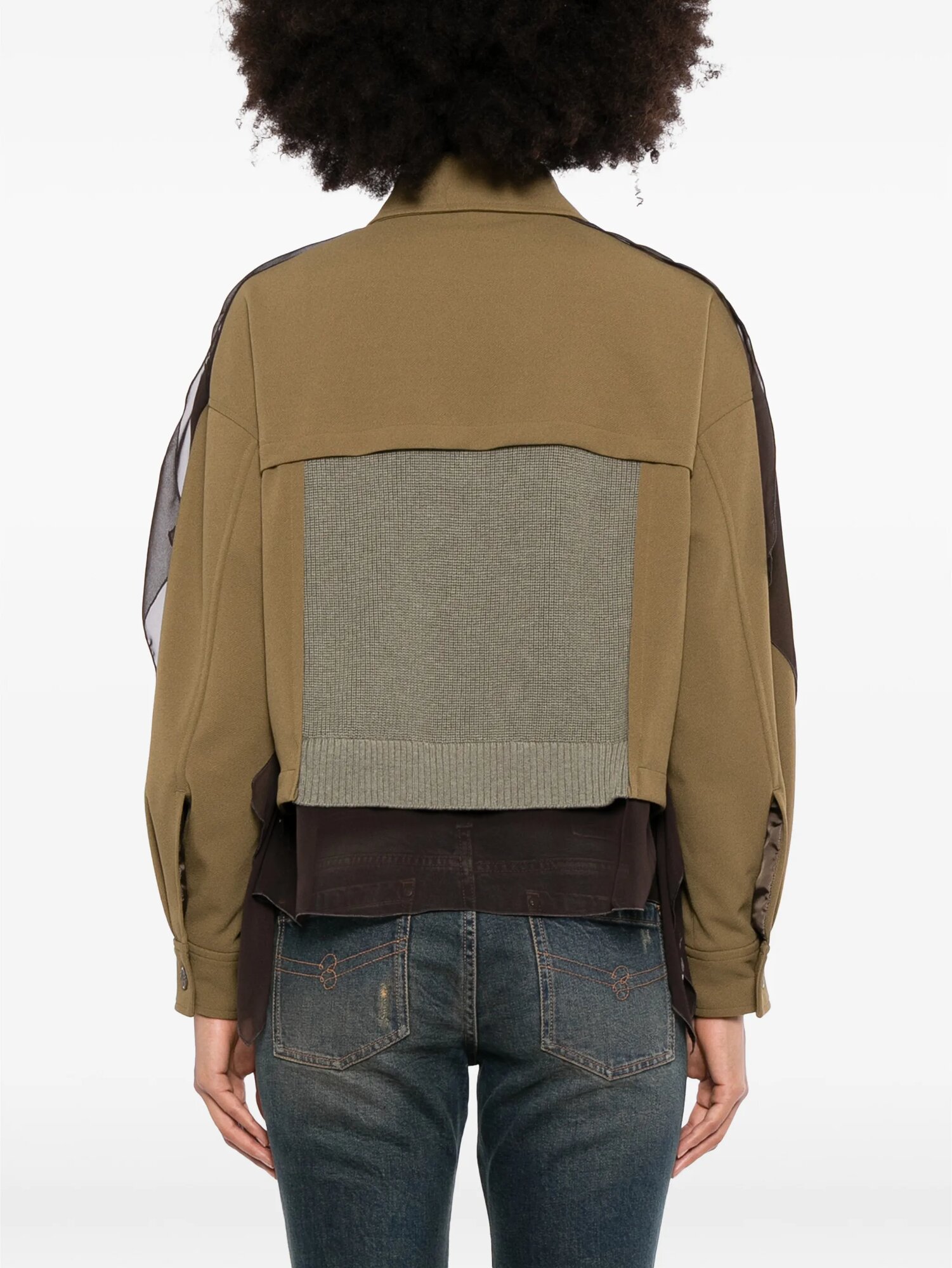 Куртка Undercover Colour-block panelled jacket, размер 44, коричневый — фото 1