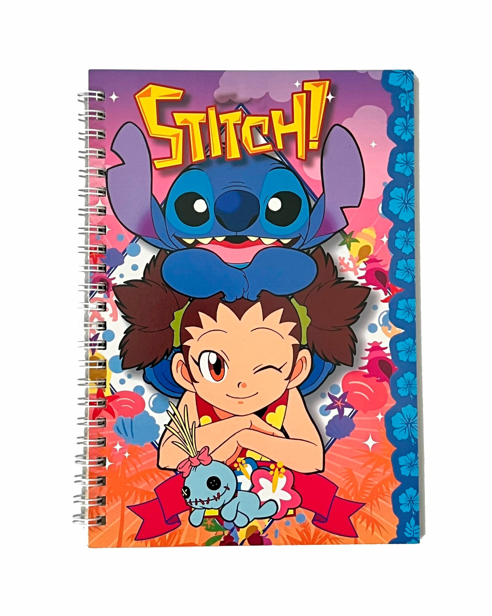 Блокнот А5 на пружине в клетку, Stitch Стич №3