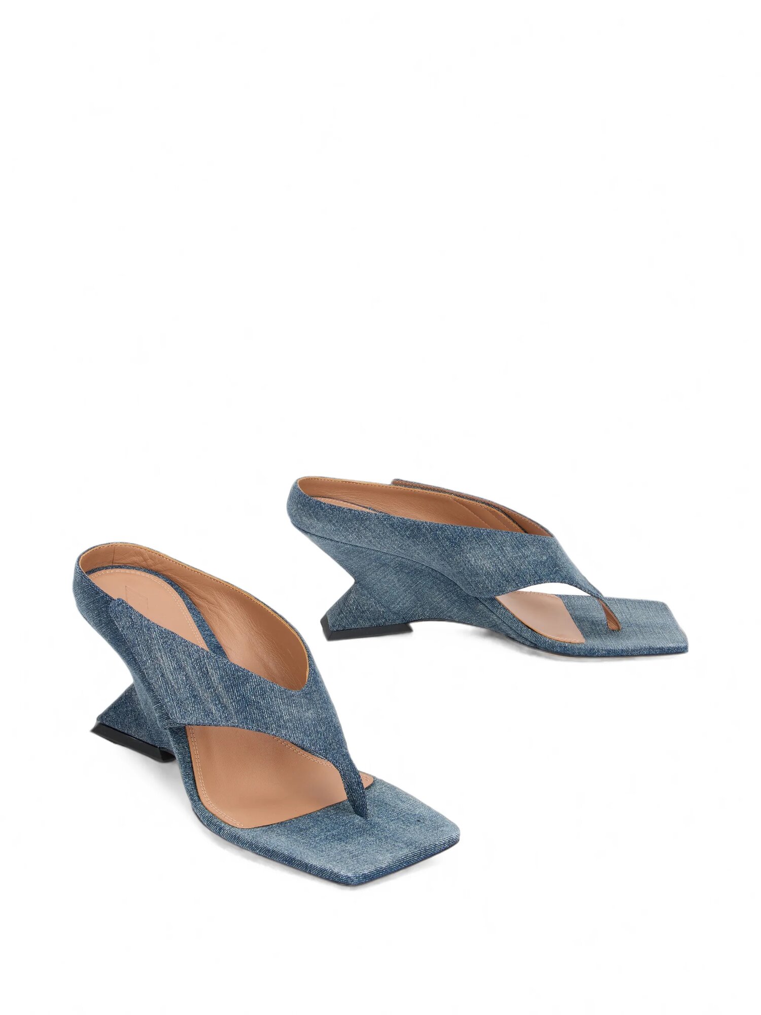 Босоножки The Attico Cheope denim sandals, размер 37, blue — фото 1