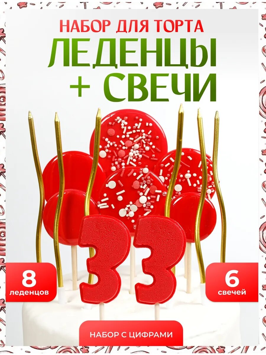 Леденцы на торт. Цифра 33