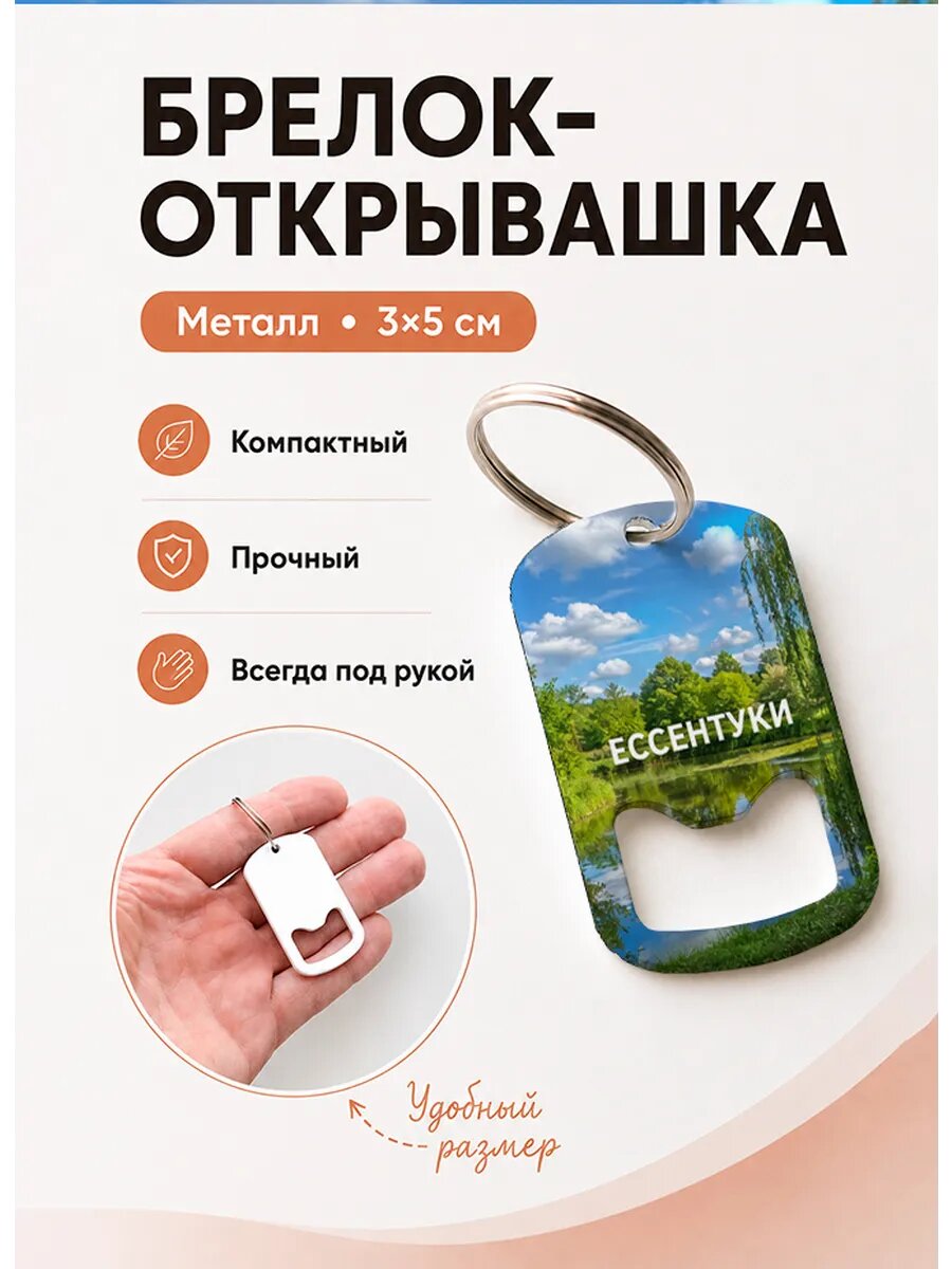 Брелок открывашка "Ессентуки Пруд и Ива"