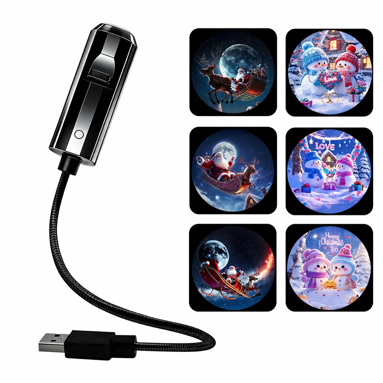 USB ночник-проектор звездное небо color 4