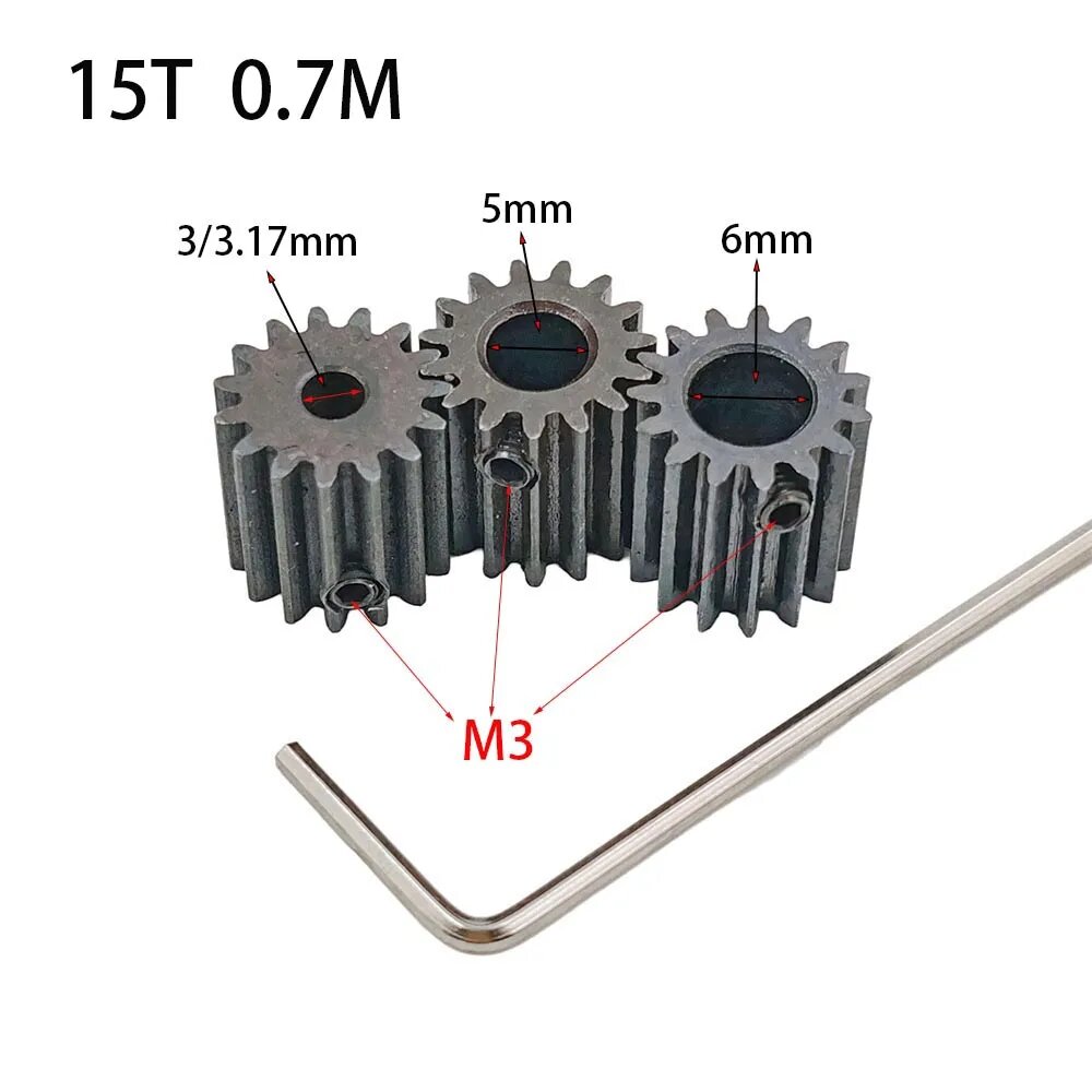 Стальная шестерня 15T 0.7M 4 мм