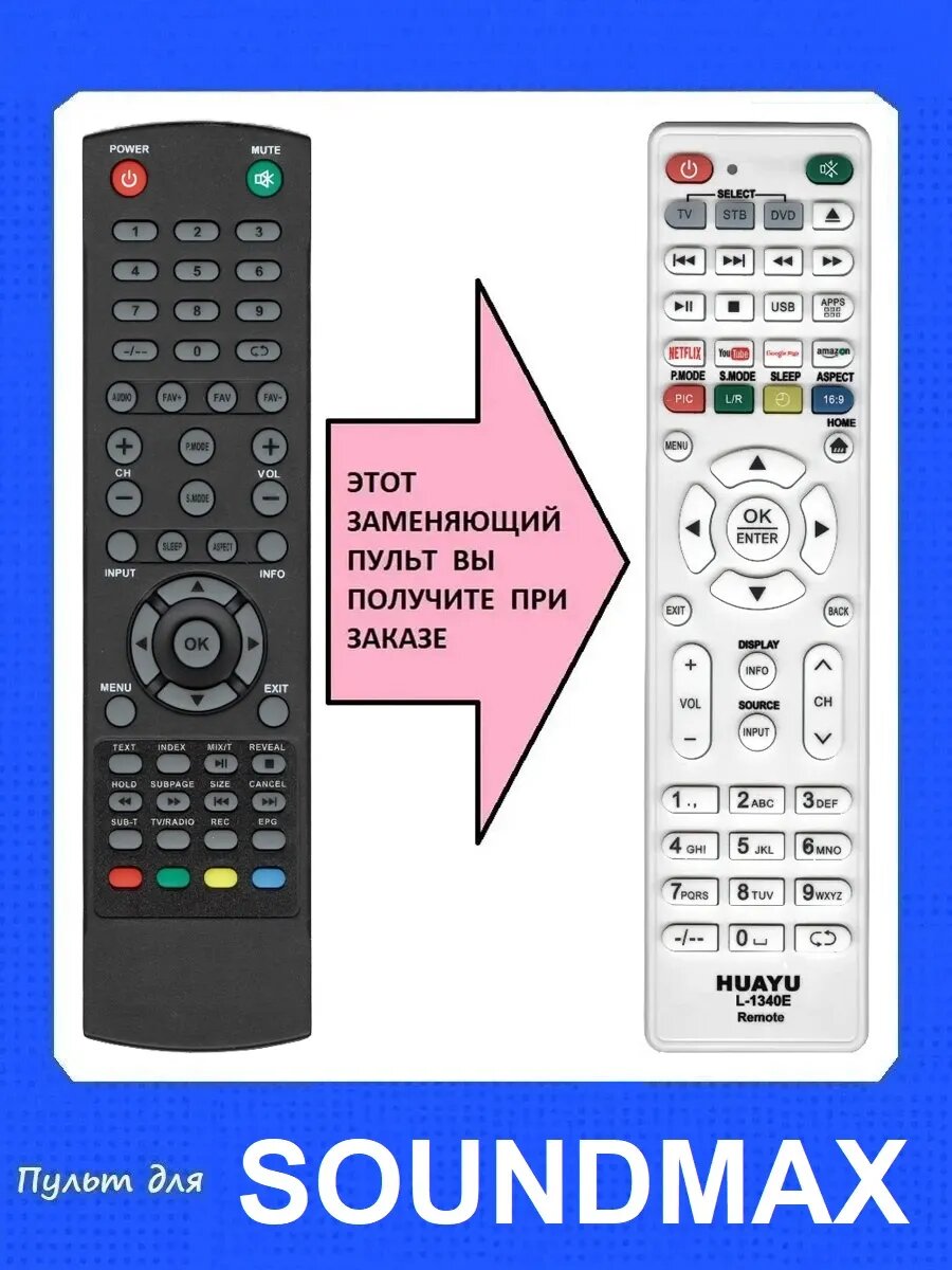 Пульт для Soundmax SM-LED24M06, SM-LED32M09