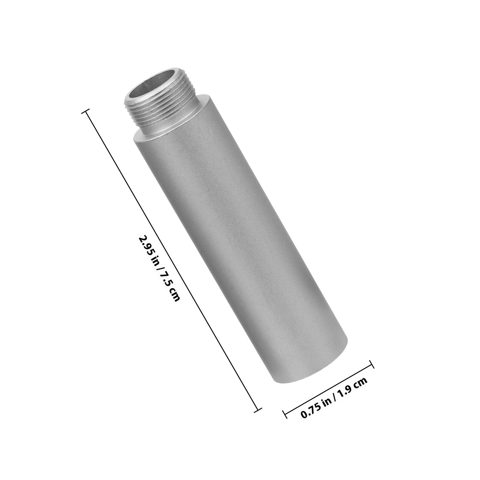 Набор Расширения Для Микрофона С Адаптером 1 Шт Длина 7.50X1.90X1.90CM Серебристый Цвет