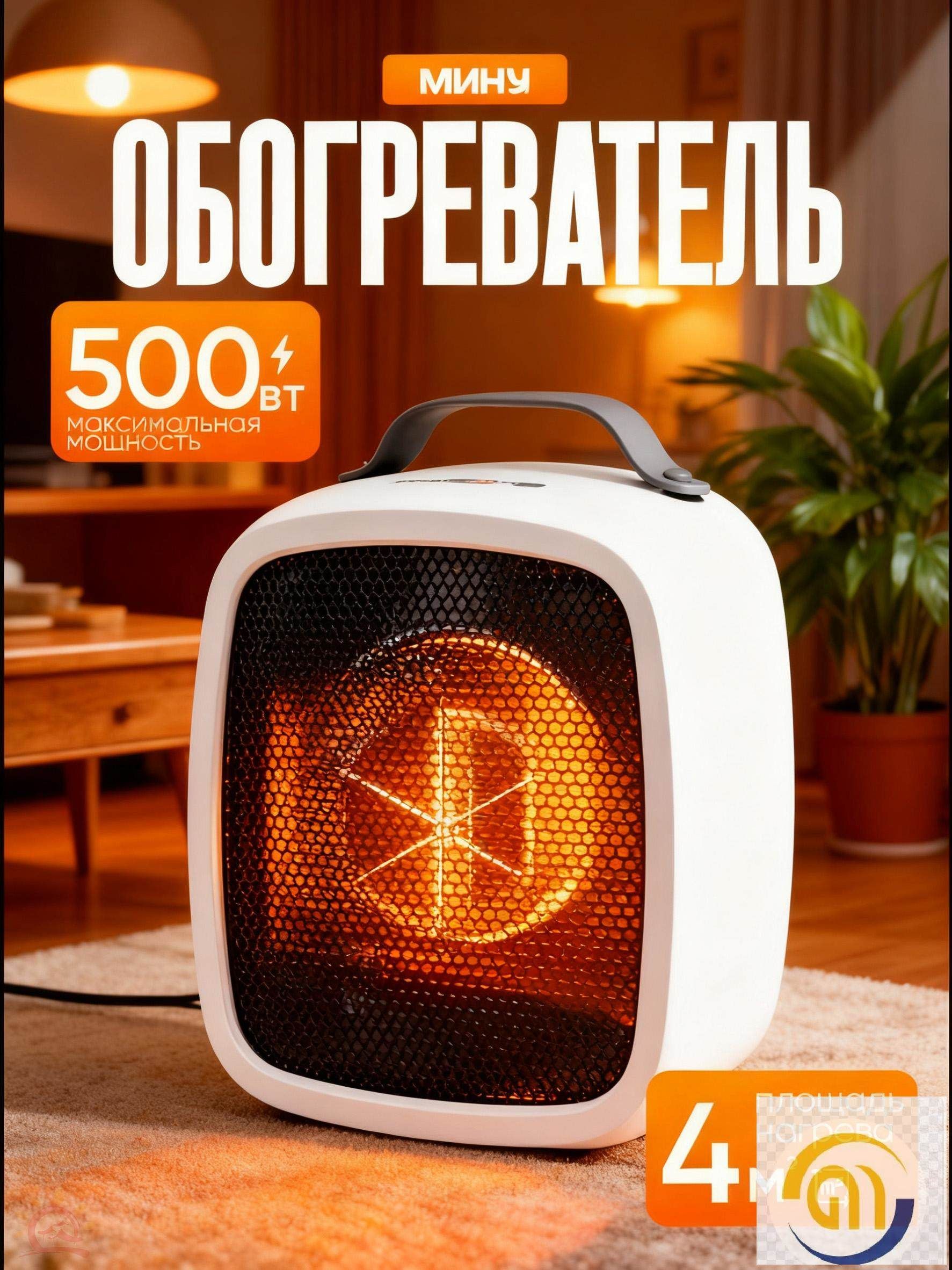 Эксклюзивный белый керамический тепловентилятор, компактный электрический конвектор для домашнего применения