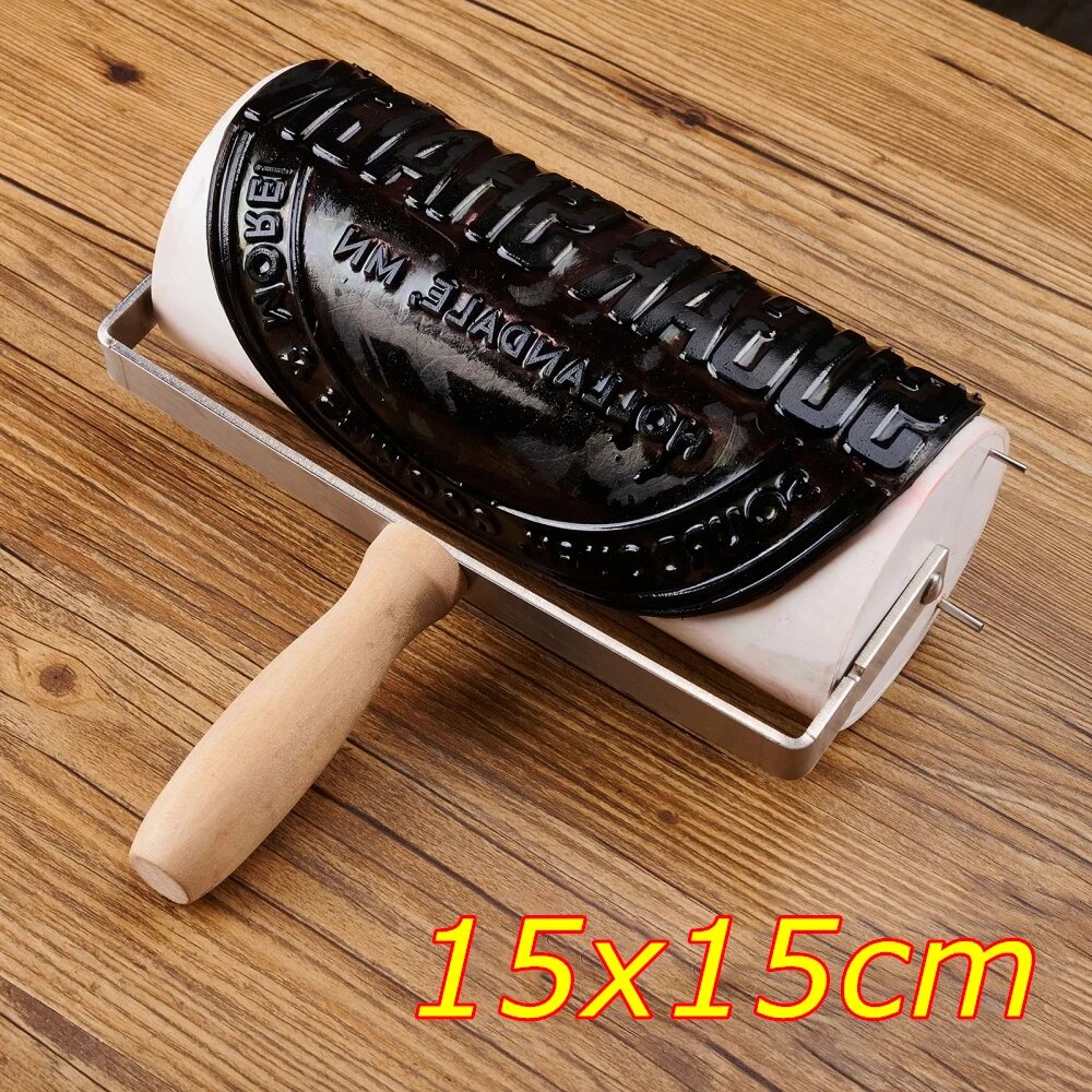 Роллер для раскатки теста с узором 15x15 см