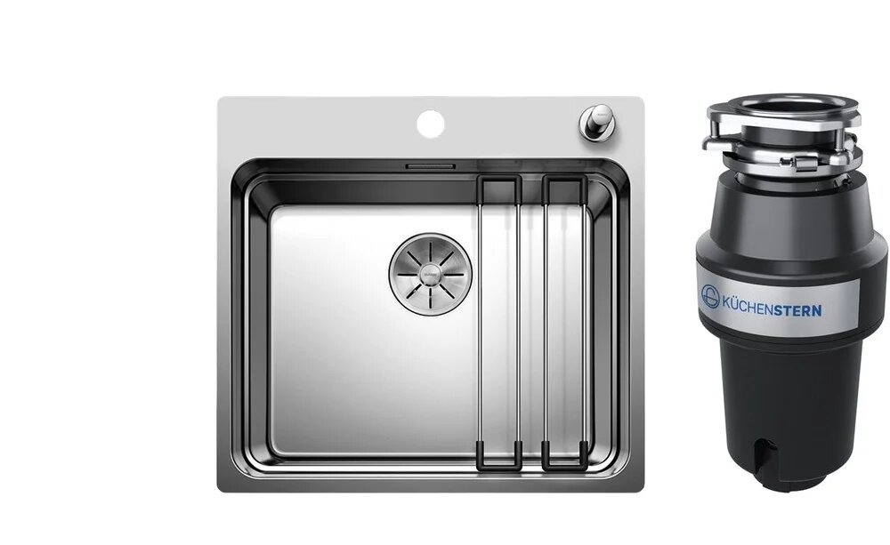 Комплект Мойка Blanco Etagon 500-IF 54x50, сталь, нержавеющая сталь / Измельчитель KUCHENSTERN Muhle 350MU35 механический, нержавеющая сталь