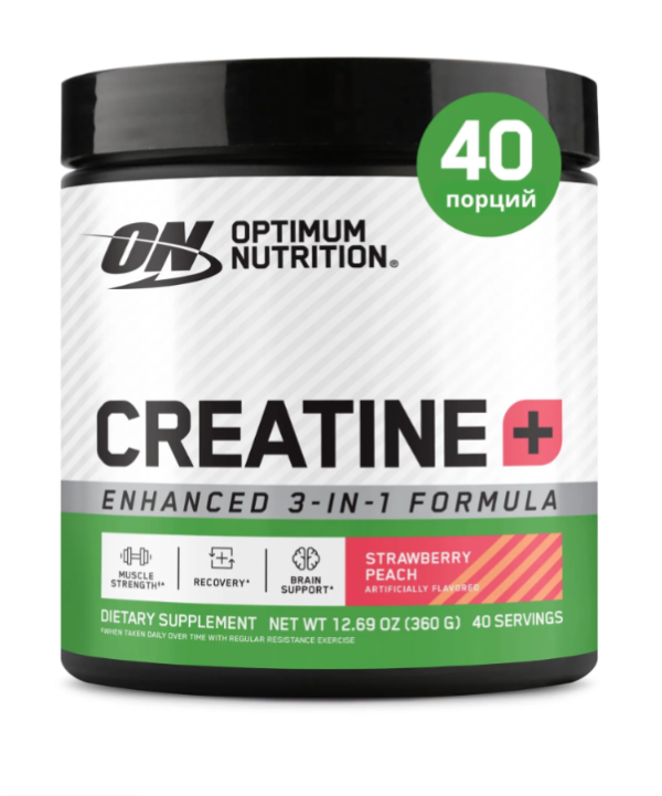 Креатин моногидрат Optimum Nutrition Клубника-Персик 360гр.
