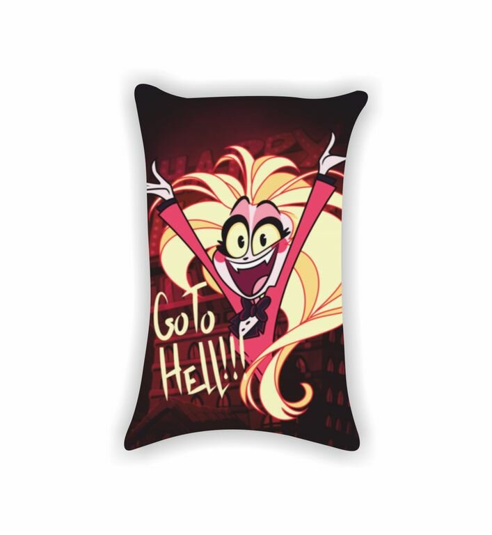 Подушка Отель Хазбина, Hazbin Hotel №31, картинка С двух сторон