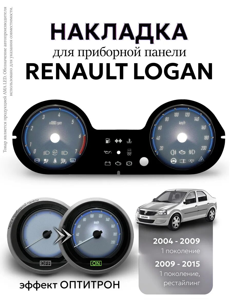 Шкала, Накладка на щиток приборов для Lada Largus, Logan