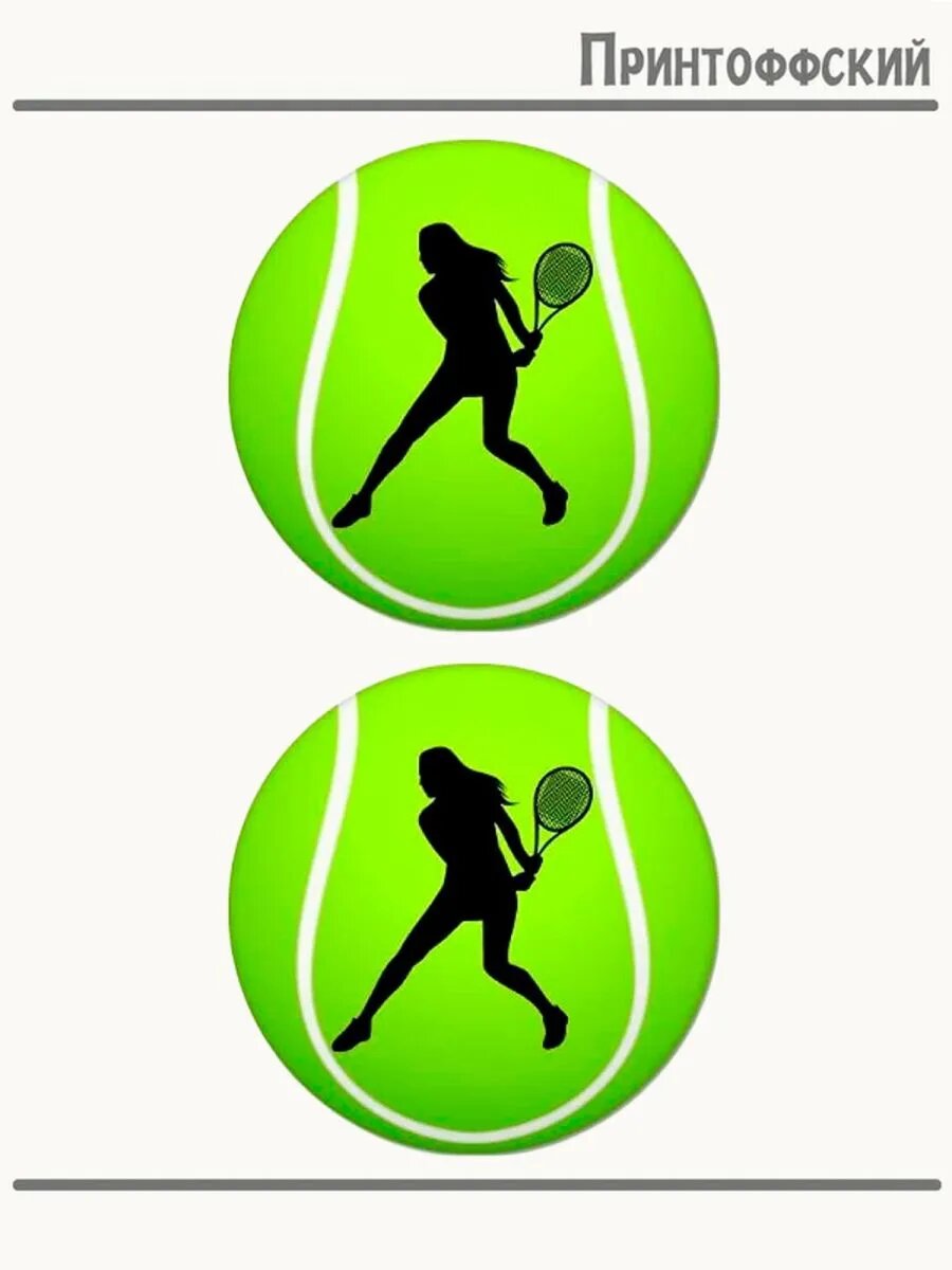 2-е (Две) Термонаклейки Tennis Sport Теннис L Девушка