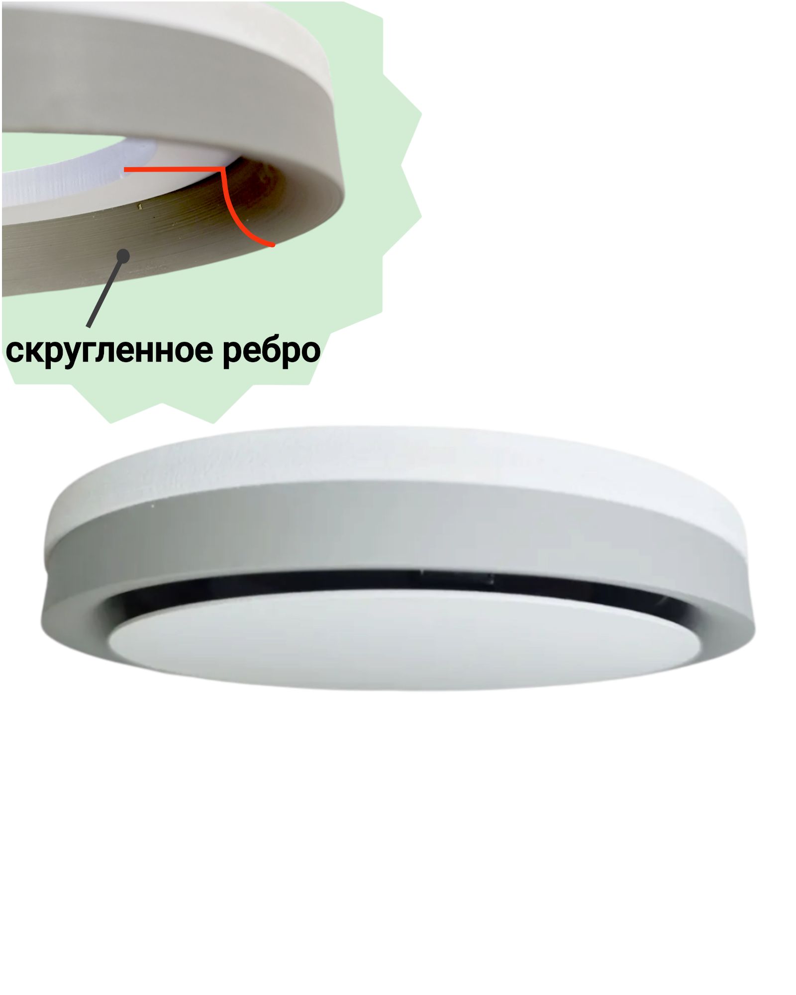 Теневой диффузор, вентиляционная решетка скрытого монтажа, для натяжного потолка на магнитах с эффектом плавного затекания потолка D100-150
