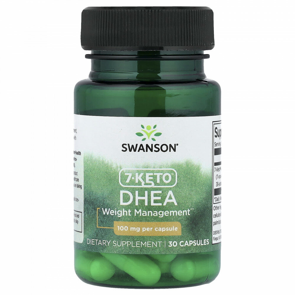 Swanson 7-Keto DH, 100 мг, 30 капсул из США