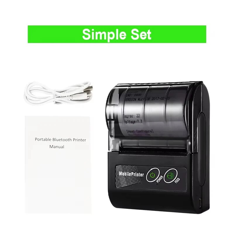GOOJPRT Термопринтер чеков Черный, Simple Set