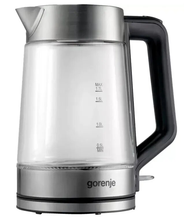 Чайник электрический Gorenje K17GED, 1.7л, стекло/металл/пластик