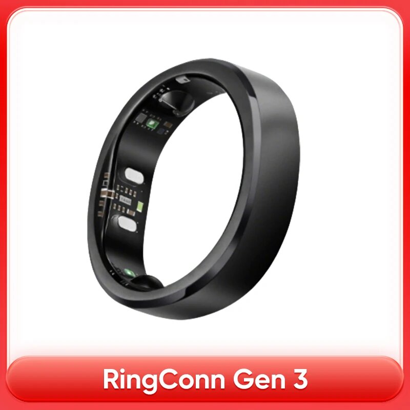 RingConn Gen 3, Черное умное кольцо, размер 9