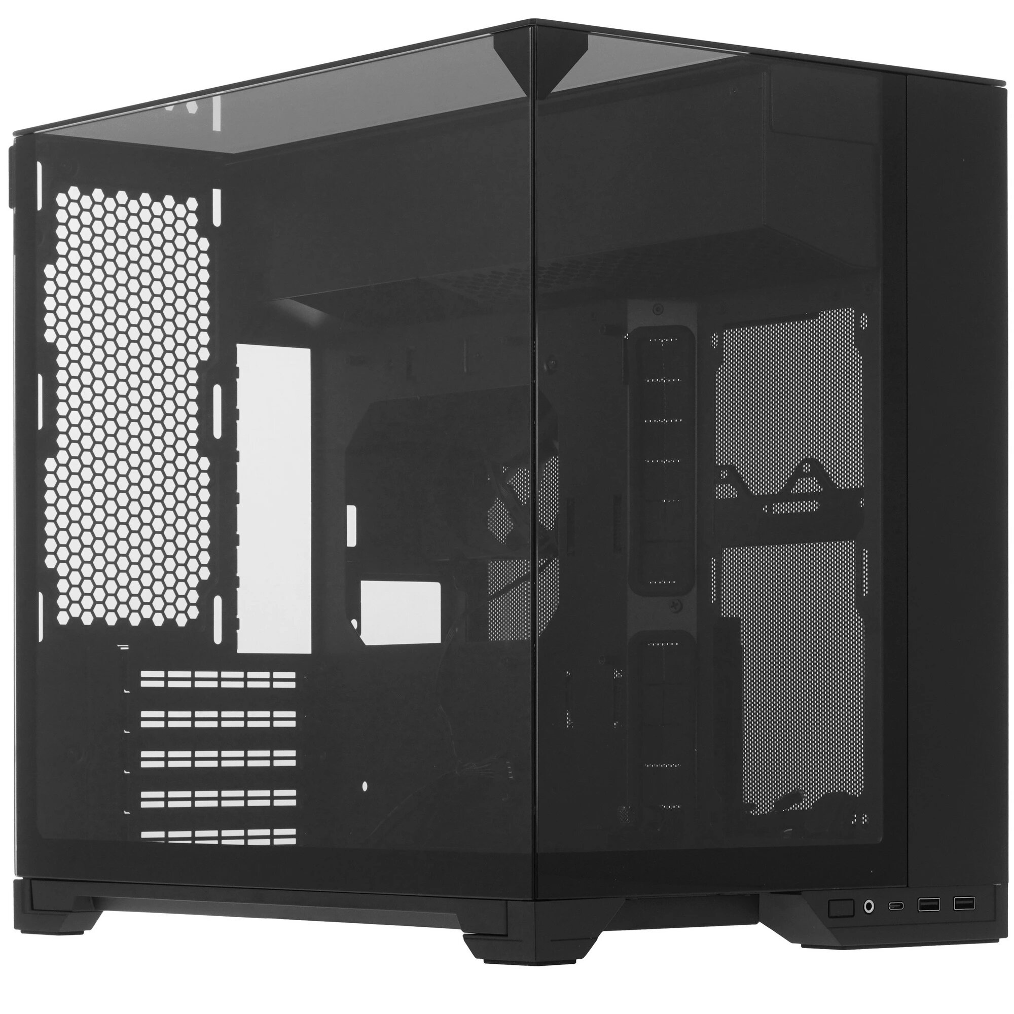 Корпус Lian-Li Li O11 Vision-M / Black / 1 x 140mm PWM Fan / Mini-Tower, TG / G99. O11VMX. R0