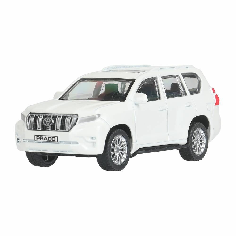 Технопарк инерционная металлическая модель белая, Toyota Land Cruiser Prado