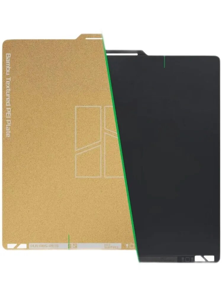 Двусторонняя пластина Bambu Lab PEI (Гладкая и Текстурированная) для X1 / P1S / A1 (FAP011) Магнитный стол 3D принтера, гибкая подложка 256х256 мм