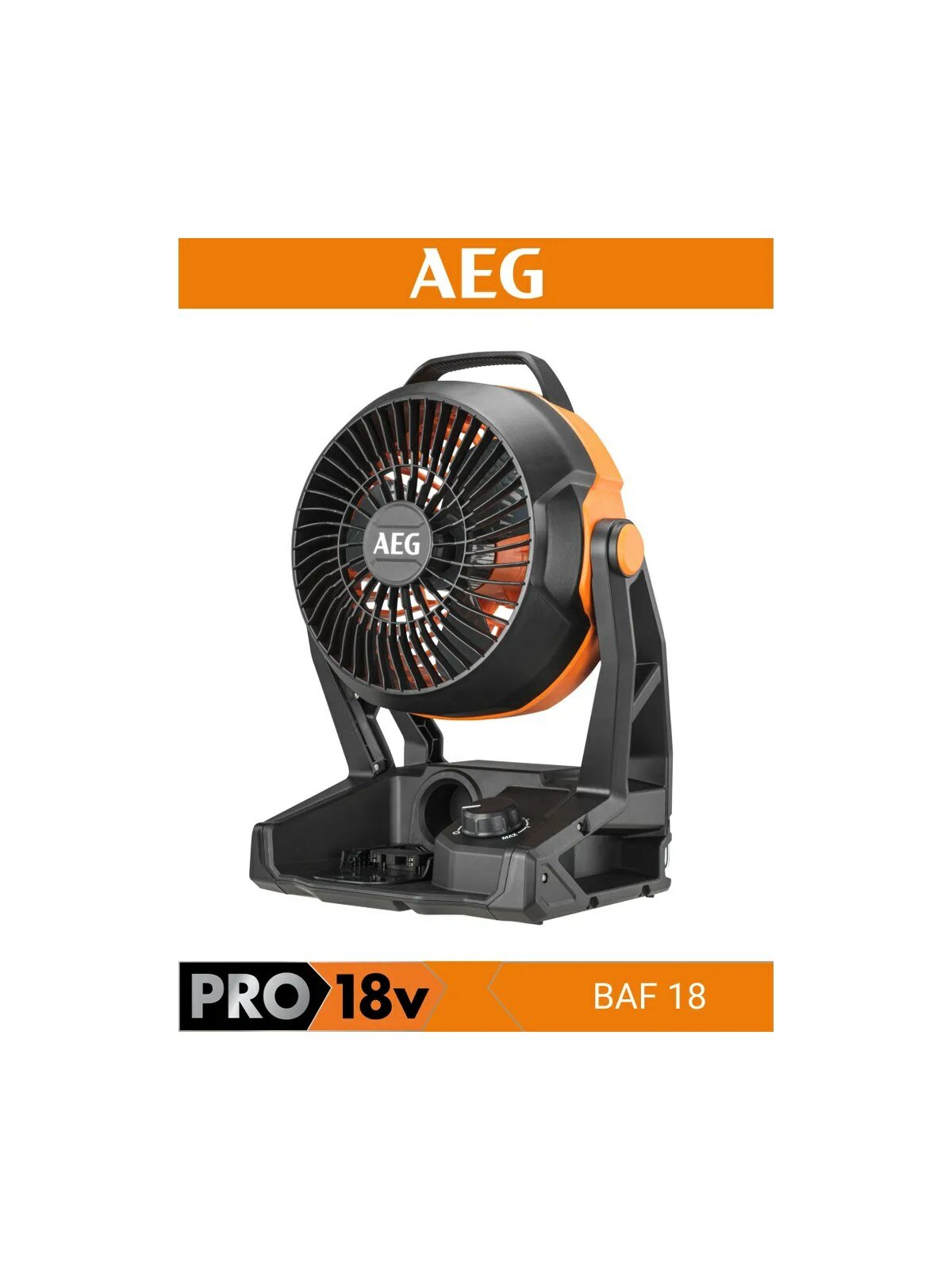 Аккумуляторный вентилятор AEG BAF 18-0, 18 В, 6 скоростей, 900 м/ч, без АКБ и ЗУ, арт. 4935492627