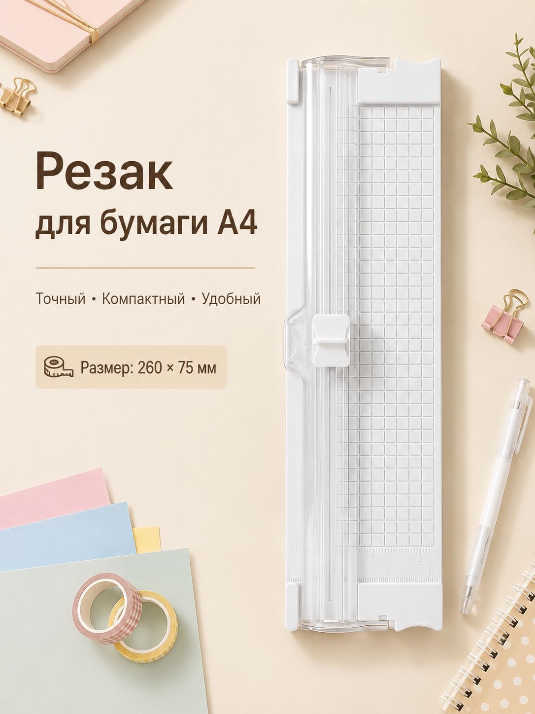 Канцелярский резак A4 для бумаги, фото и скрапбукинга, ручной триммер