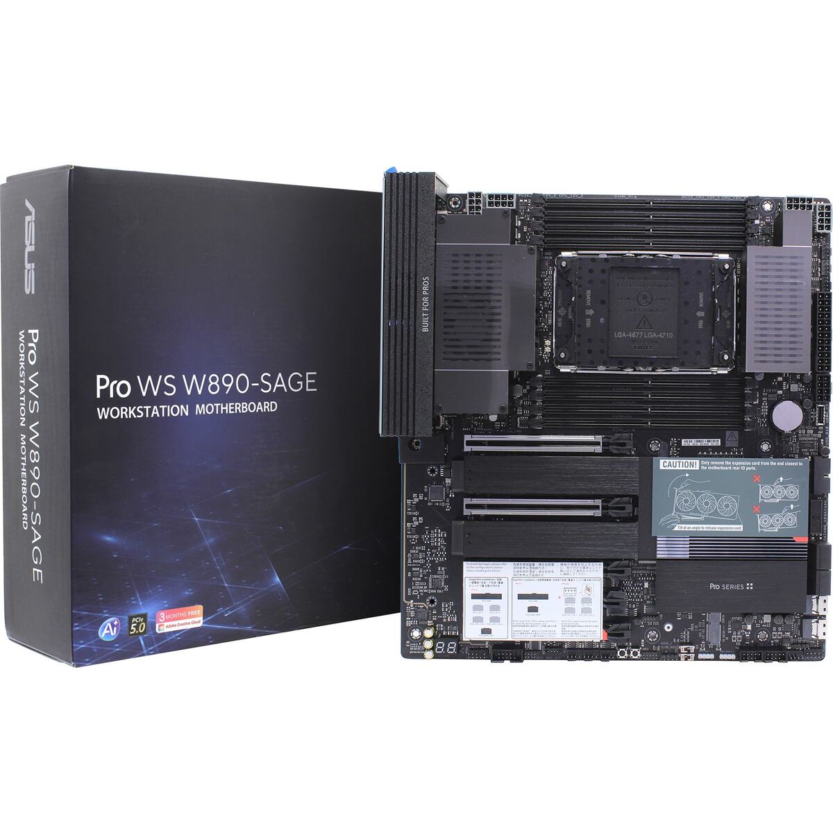 ASUS PRO WS W890-SAGE (RTL) LGA4710 W890 5xPCI-E 2xDP 10GbLAN+2.5GbLAN SATA E-ATX 8DDR5