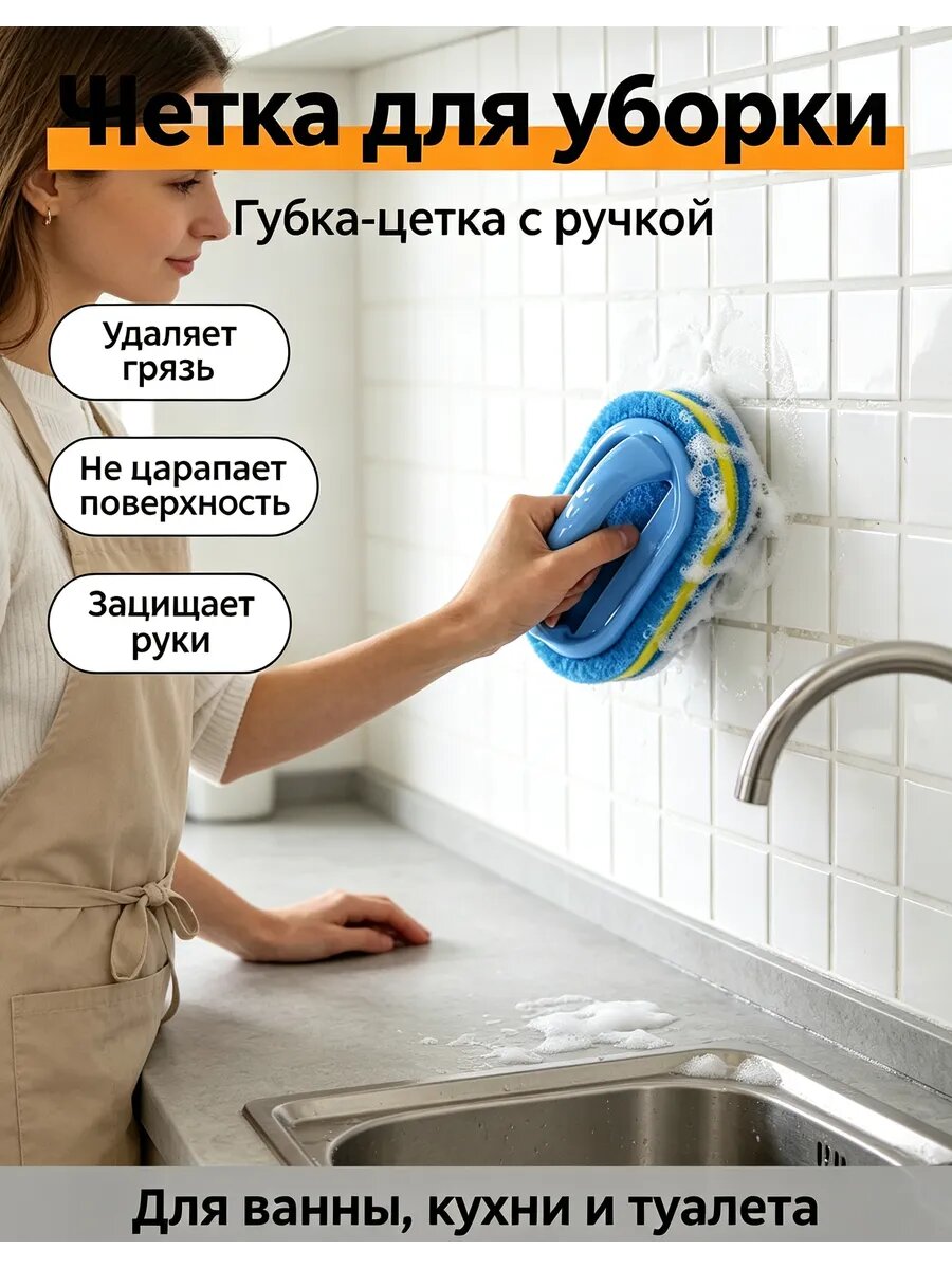 Щетка для уборки, уборки ванной комнаты, домашней уборки