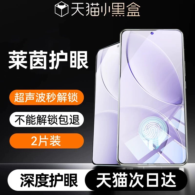 Набор из двух пленок для Redmi K80 Pro с защитой глаз и ультразвуковым разблокированием