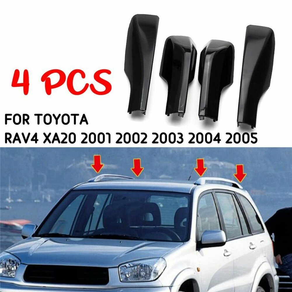 Крышка Рейлинга Крыши Автомобиля Toyota Rav4 Xa20 Black, 2001-2005, Для Замены Торцевой Части