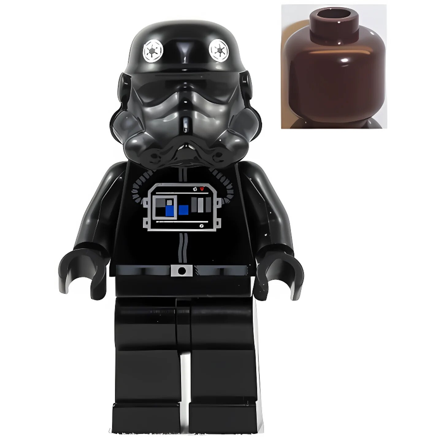 Минифигурка Lego Star Wars Imperial TIE Fighter Pilot - Brown Head sw0035 U