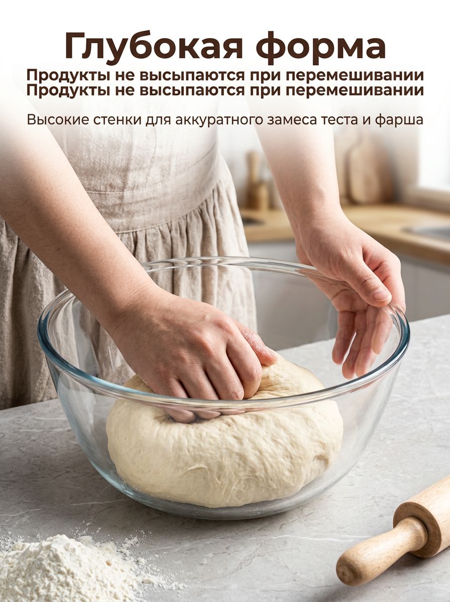 Салатник 27.1 см 4500 мл 1 шт прозрачный