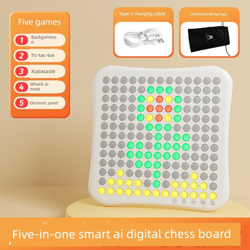 AI Smart Gomoku Доска с 169 Клавишами, 5 Режимами Игры (Человек против ИИ и Два Игрока), Портативная Электронная