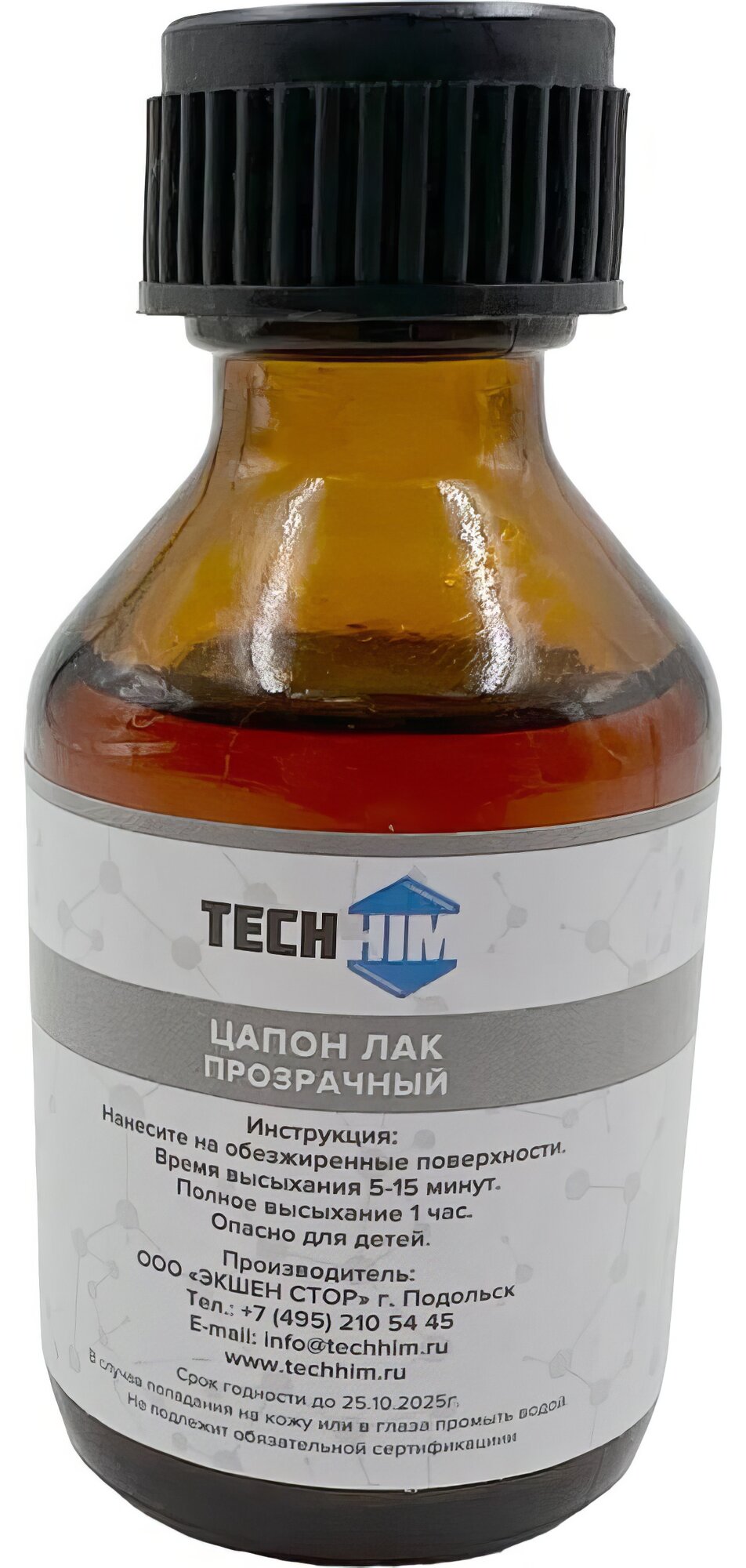 Цапон лак прозрачный 30 мл, стекло TECHHIM TH-TSAP-NO-30