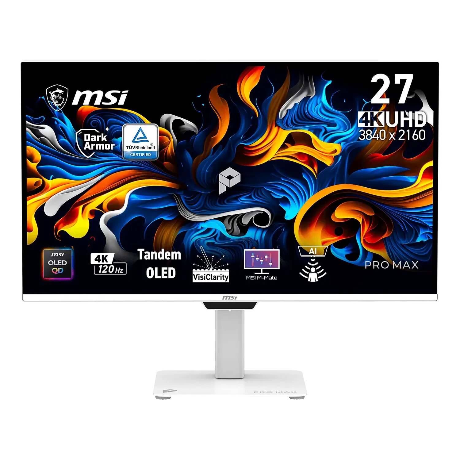 Монитор MSI Pro Max 271UPXW12G, QD-OLED, 120 Гц, 4K 3840×2160