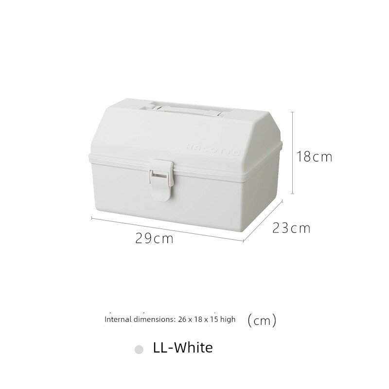 Пластиковый органайзер для инструментов размером LL белого цвета 29x23x18 см компактное хранение мелких деталей