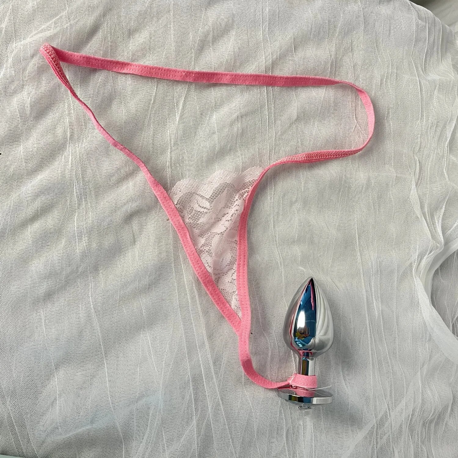 10 цветов: Сексуальные трусики-стринги с фиксацией анальной пробки, Women-Pink, 1.9cm