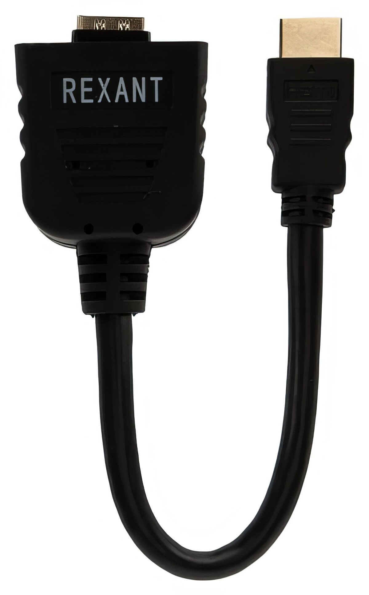 Разветвитель REXANT штекер HDMI - 2 гнезда HDMI с проводом, черный 17-6832