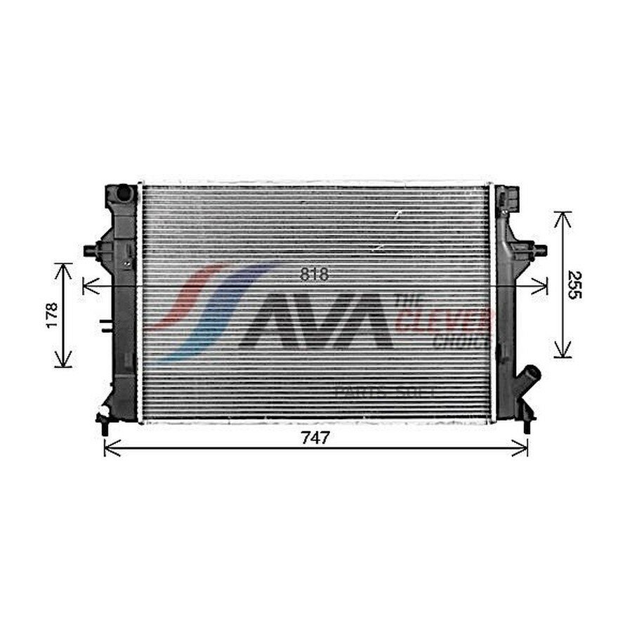 Радиатор охлаждения от официального дистрибьютора, AVA, артикул HY2595