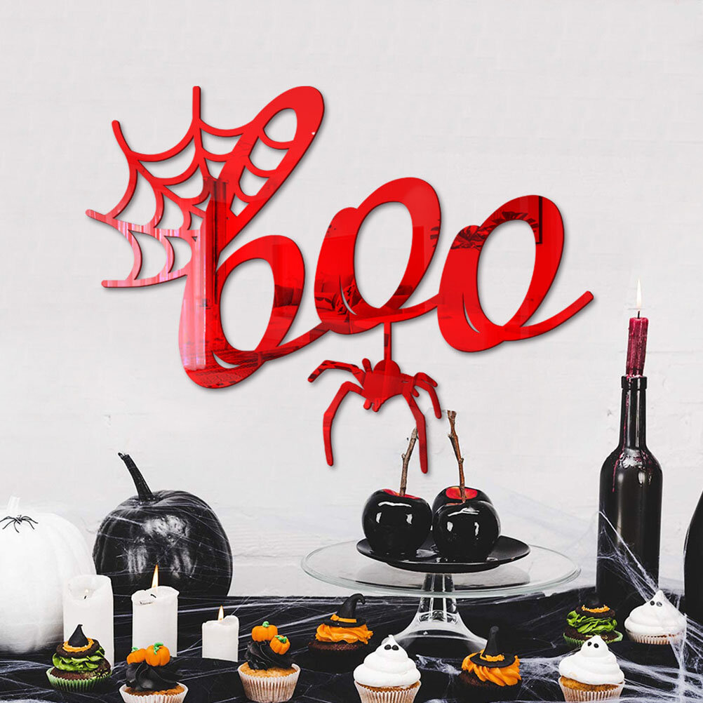 Наклейка Для Стены Halloween С Трёхмерным Пауком Красная 30x22.8x0.1 Cm