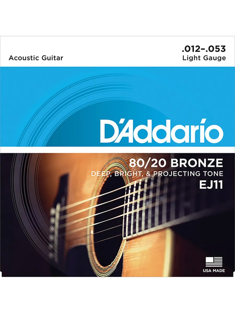 EJ11 BRONZE 80/20 Струны для акустической гитары бронза Ligh