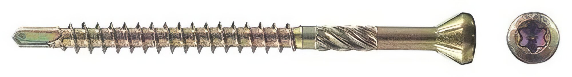 Саморезы для массивной доски 45x3,2 мм желтые (500 шт.)