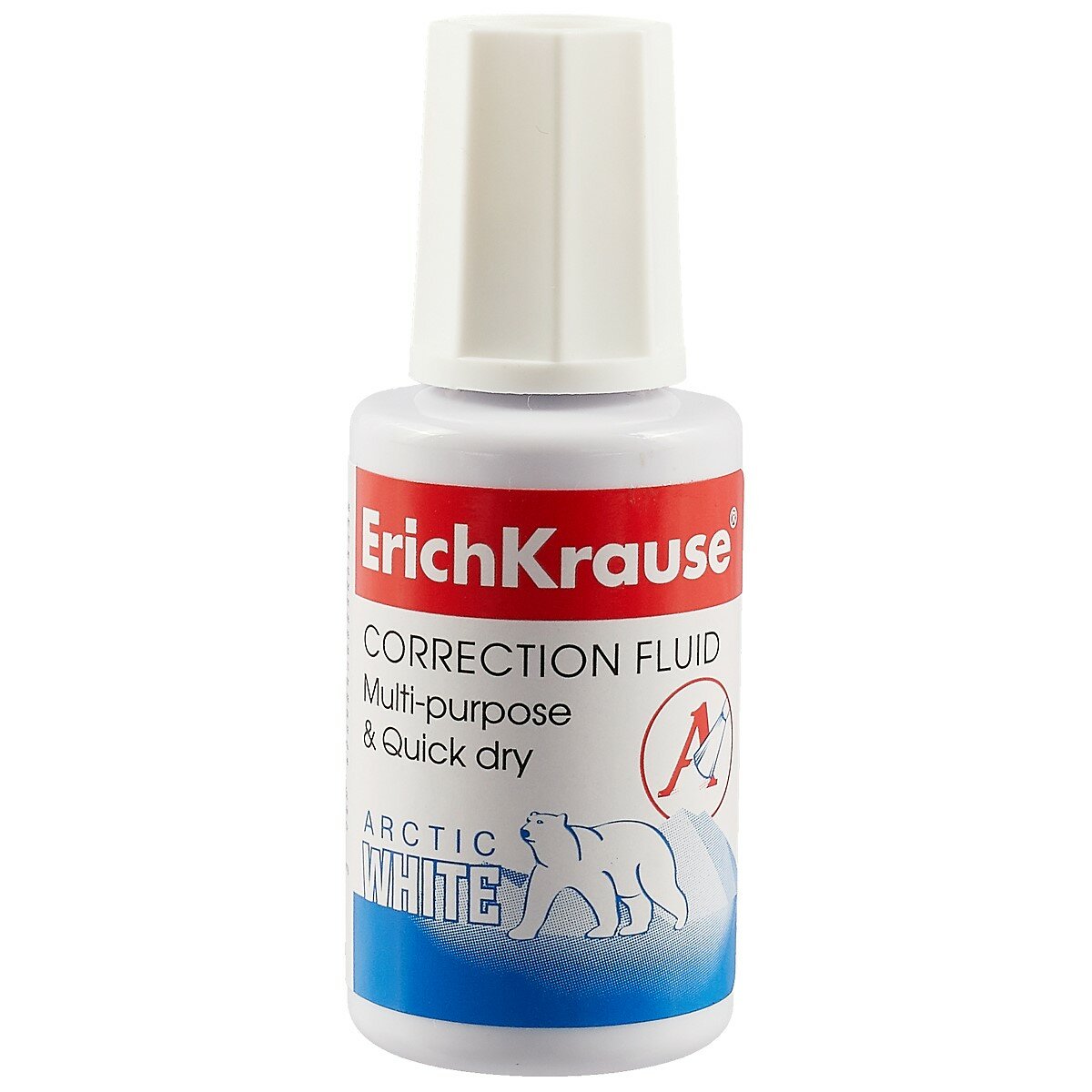 Корректор «Arctic White», Erich Krause, 20 мл, кисть, на спиртовой основе